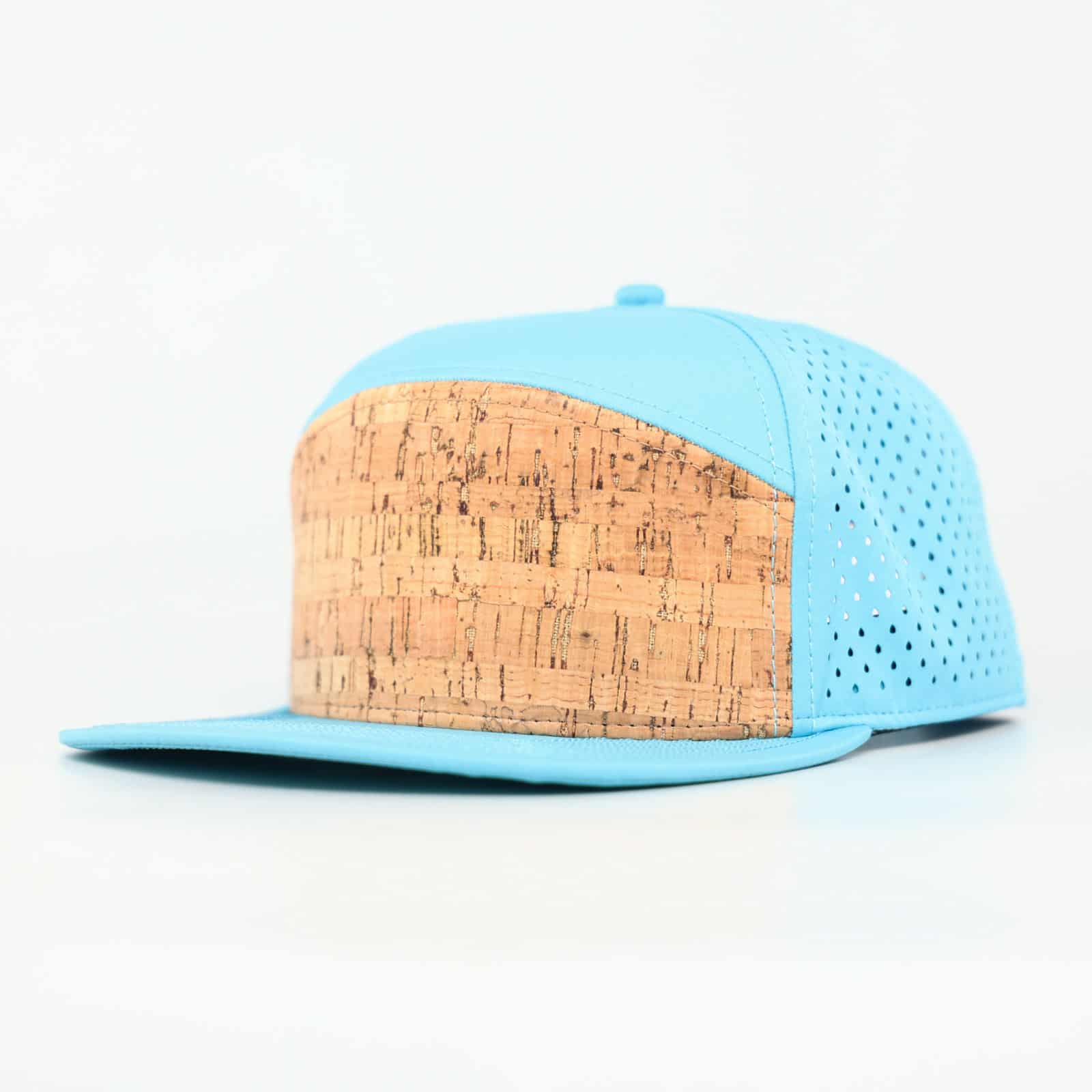 cork front with baby blue – Stickem Deep Hat Company