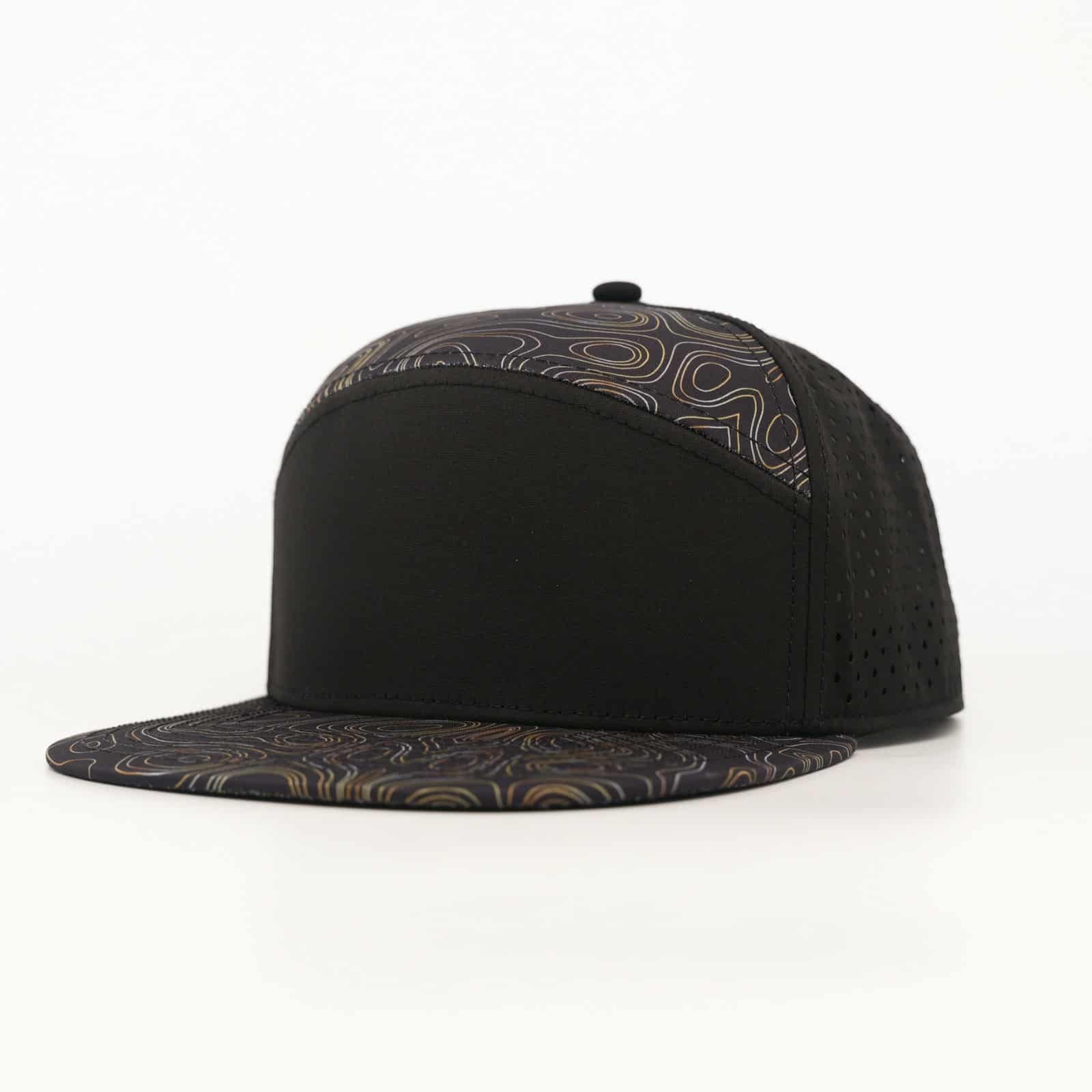 black front brown topo and black back – Stickem Deep Hat Company